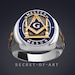 Masonic Ring AASR Signet Ring Ancient Accepted Scottish Rite 32 Degree ...