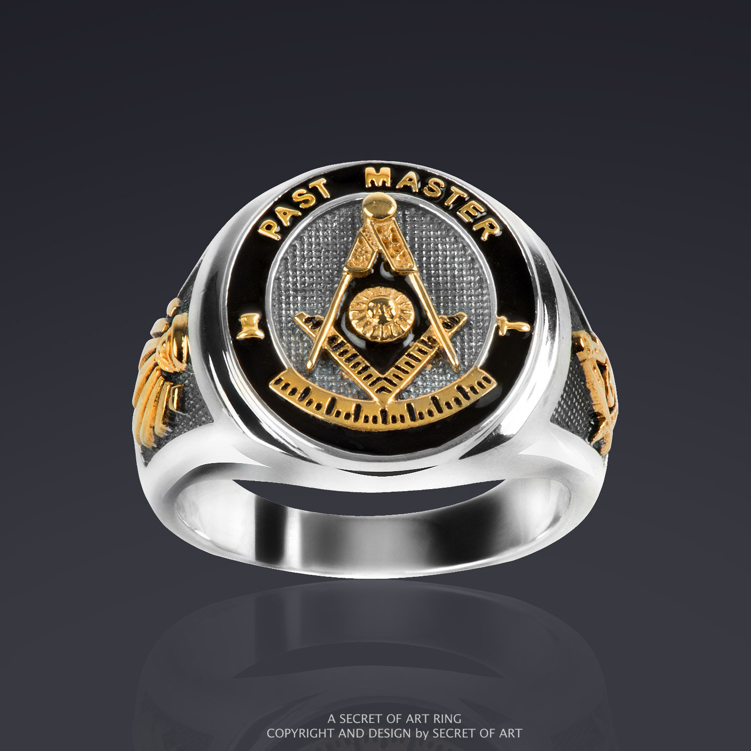 Past Master Ring Signet Ring Masonic Freemason Jewelry Master Mason ...