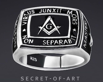 Past Master Ring Signet Ring Masonic Freemason Jewelry Master Mason ...