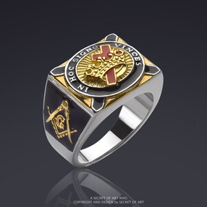 Knights Templar Ring Signet Ring Crusader Masonic Freemason Master ...