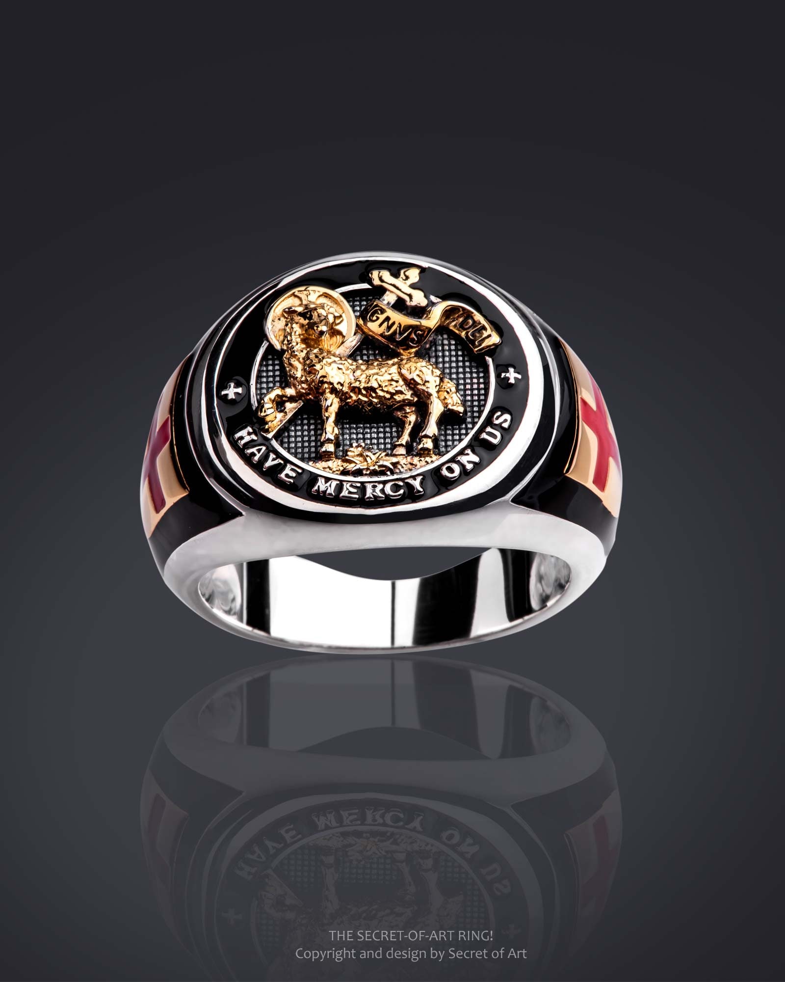 Easter Lamb of God Ring Agnus Dei Jesus Christ Silver 925 - Etsy