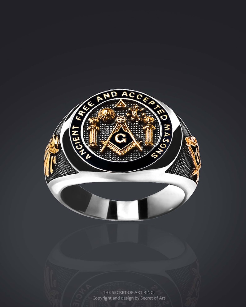 Masonic Ring AF AM Silver 925 Freemason Mason Masonry Jewelry - Etsy