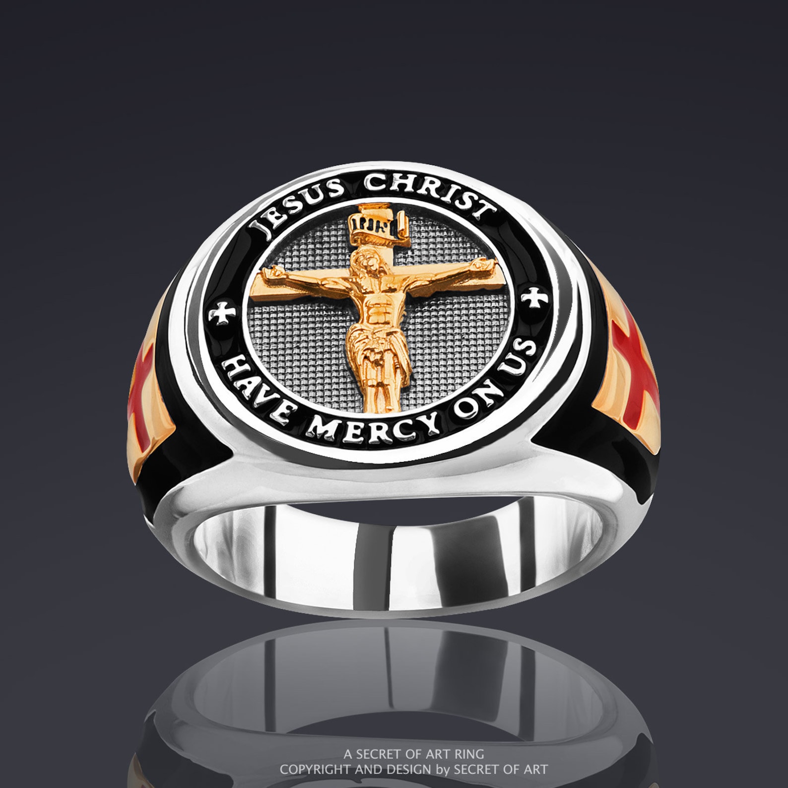 Jesus Ring Signet Ring Christ Messiah Chi-rho Deacon Bishop | Etsy