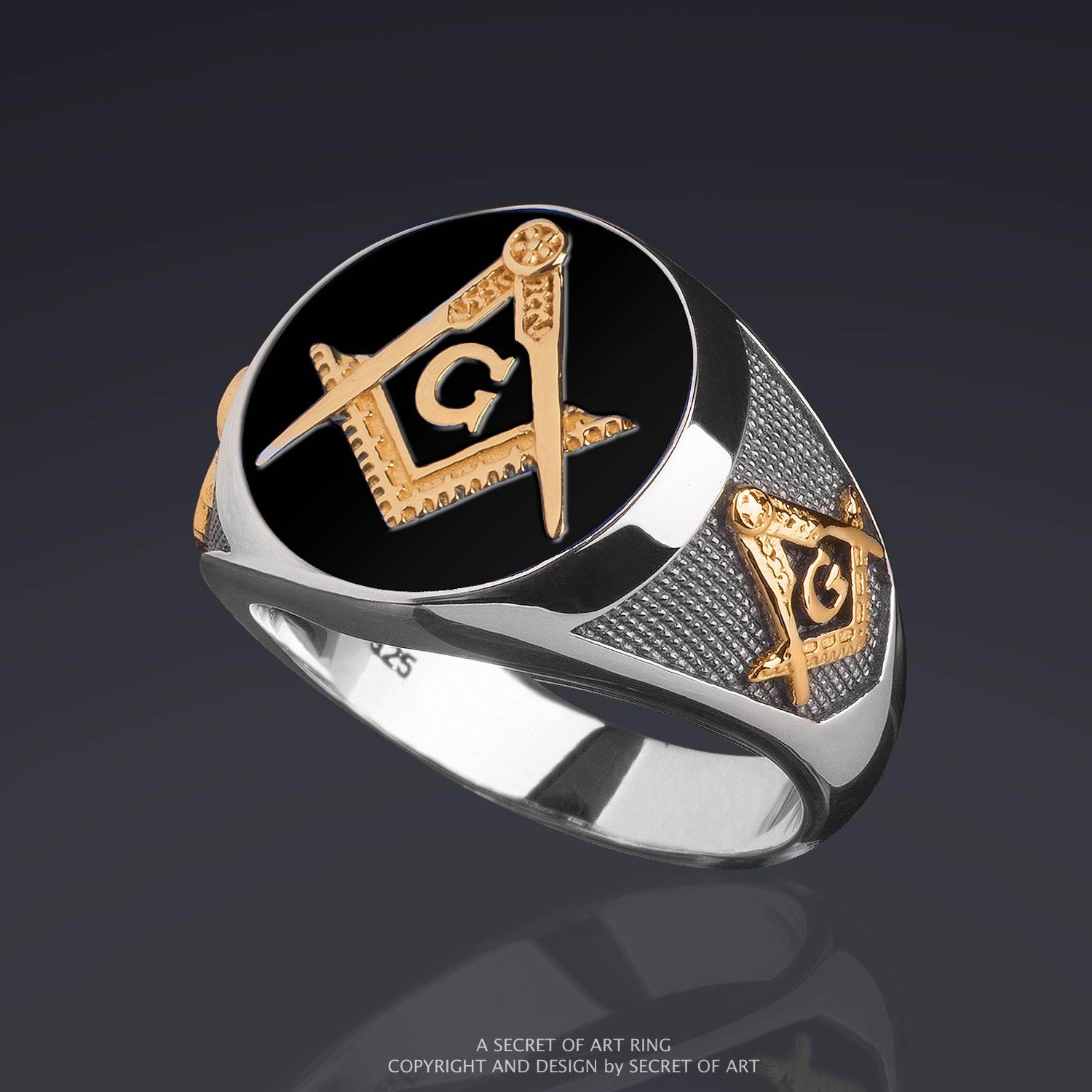 Masonic Ring Signet Ring Master Mason Freemason Jewelry Gift - Etsy