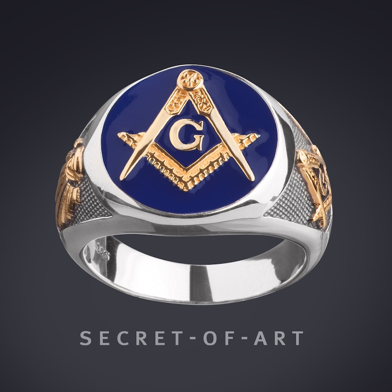 Mens Masonic Silver Rings - Etsy