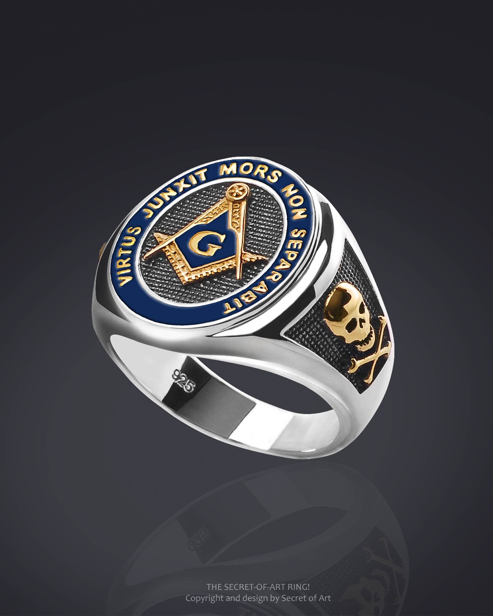 Masonic Ring Signet Ring Freemason Master Mason Freemasonry - Etsy