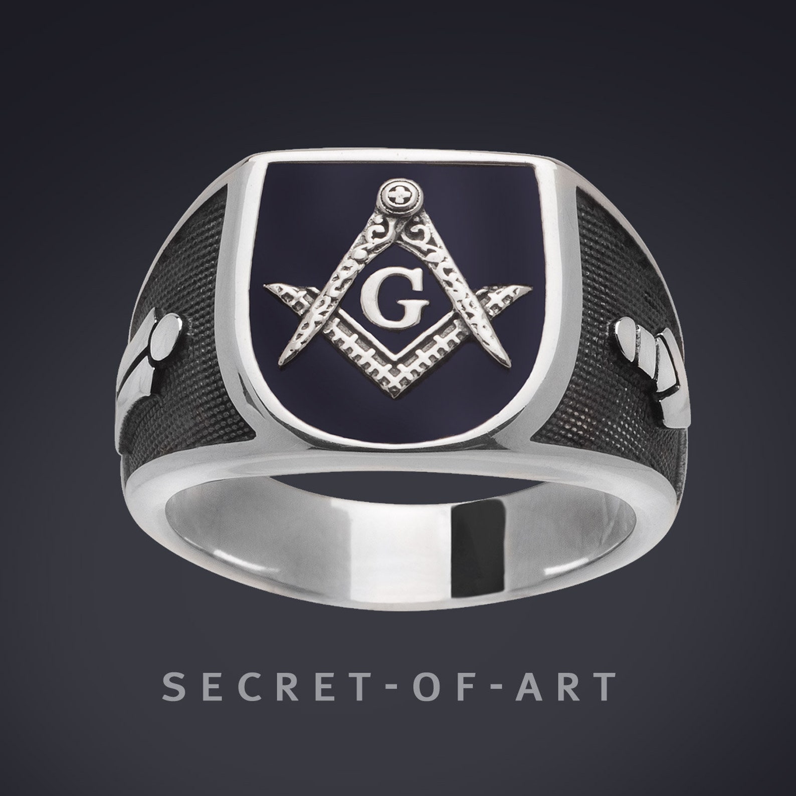 Masonic Ring Master Mason Masonry Freemason Jewelry Gift Freemasonry ...