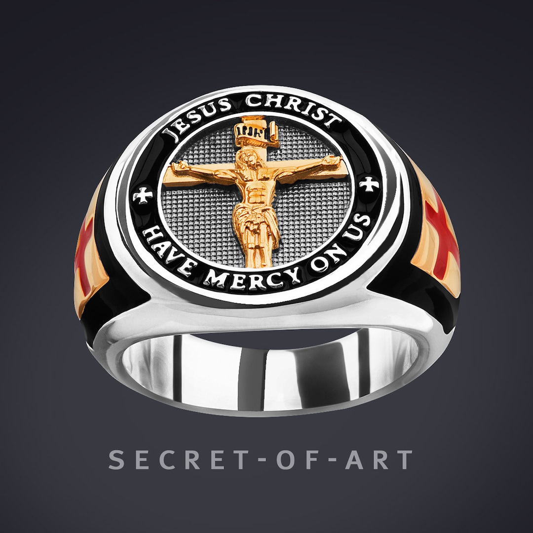 Jesus Ring Signet Ring Christ Messiah Chi-rho Deacon Bishop Priest ...