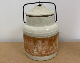 Antique Western Stoneware No. 4 Weir Seal Wire Bail Crock Pot - Etsy