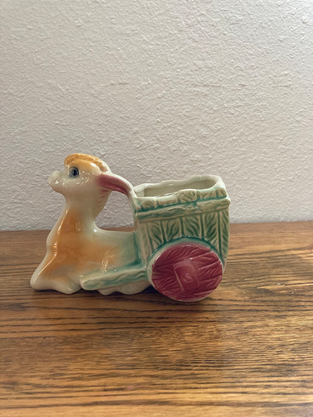 USA Pottery Donkey and Cart Planter - Etsy