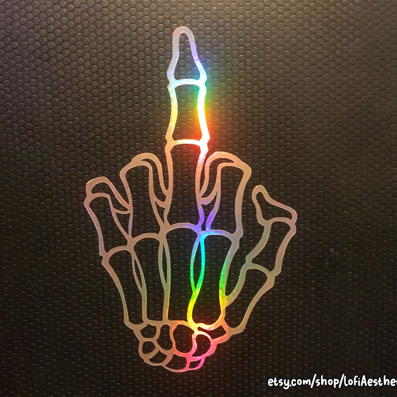 Middle Finger Decal - Etsy