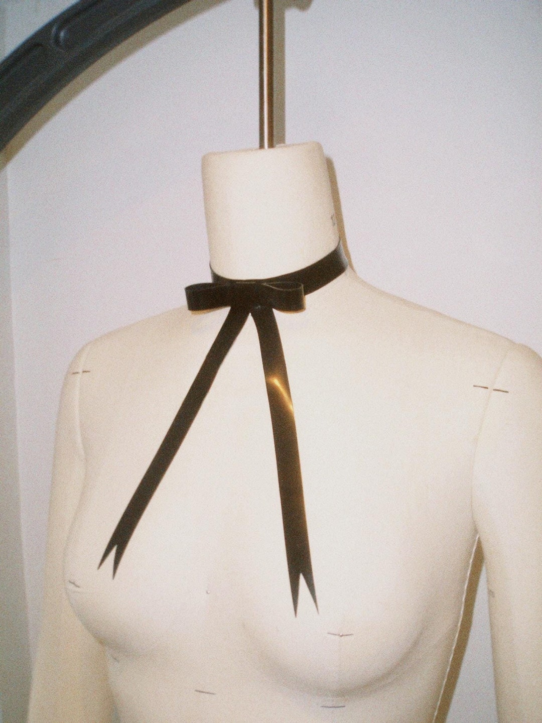 Latex Rubber Bow Choker Collar With Popper Closure - Etsy