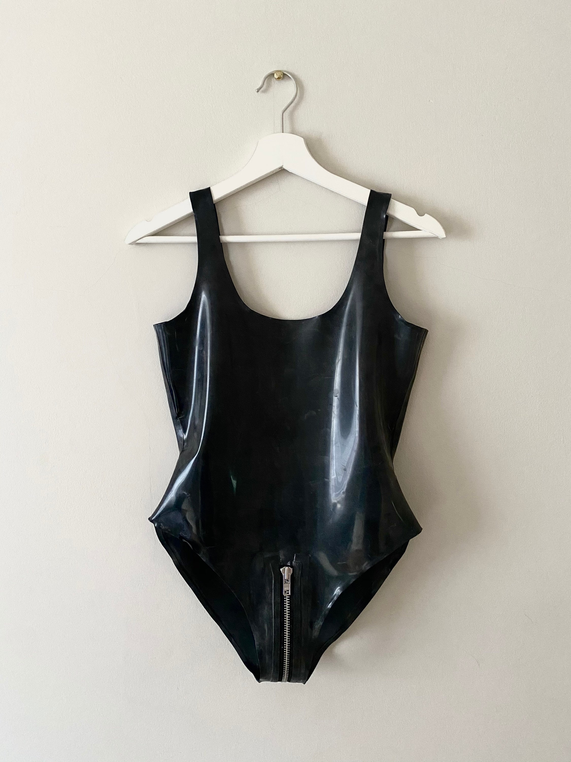 Custom made Latex Rubber body suit leotard with crotch zipper | Etsy