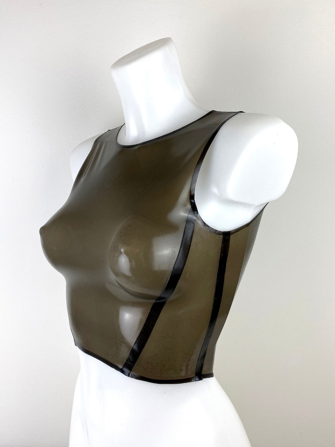 Custom Made Latex Rubber Vest Bodice Crop Top - Etsy UK