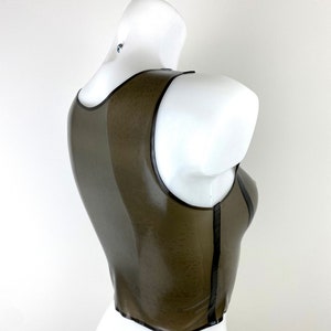 Custom made Latex Rubber vest bodice crop top | Etsy
