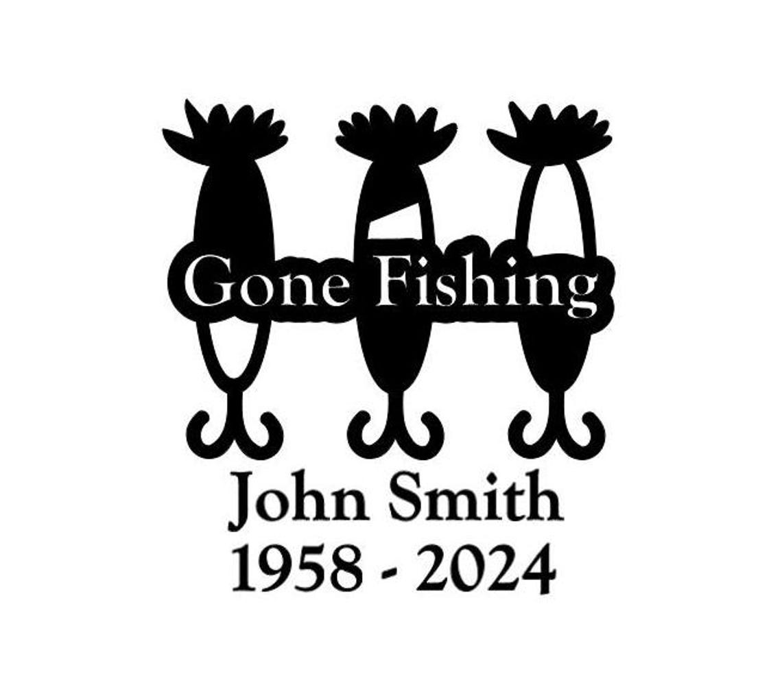 Gone Fishing Memorial Decal - 3 Styles - Etsy