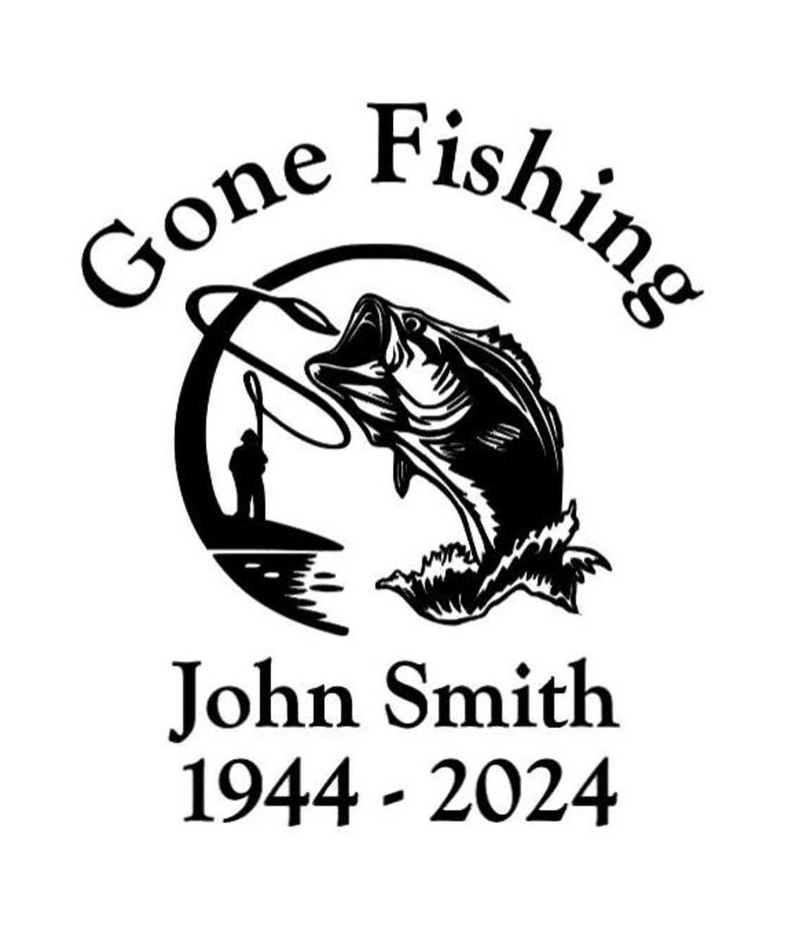 Gone Fishing Memorial Decal - 3 Styles - Etsy