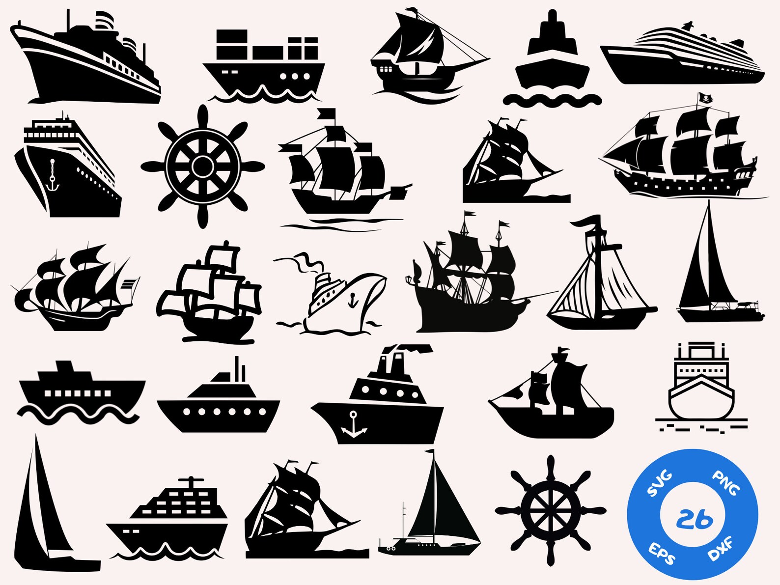 140 Ship SVG Bundle, Sailboat Svg, Nautical Svg ,vessel Svg, Old Ship ...