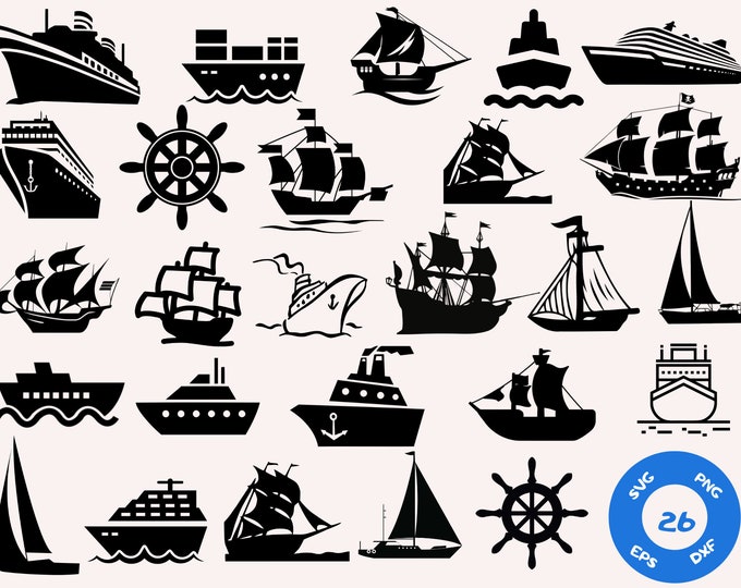 Sailboat Svg Bundle,nautical Svg,ship Svg,vessel Svg,old Ship Svg ...