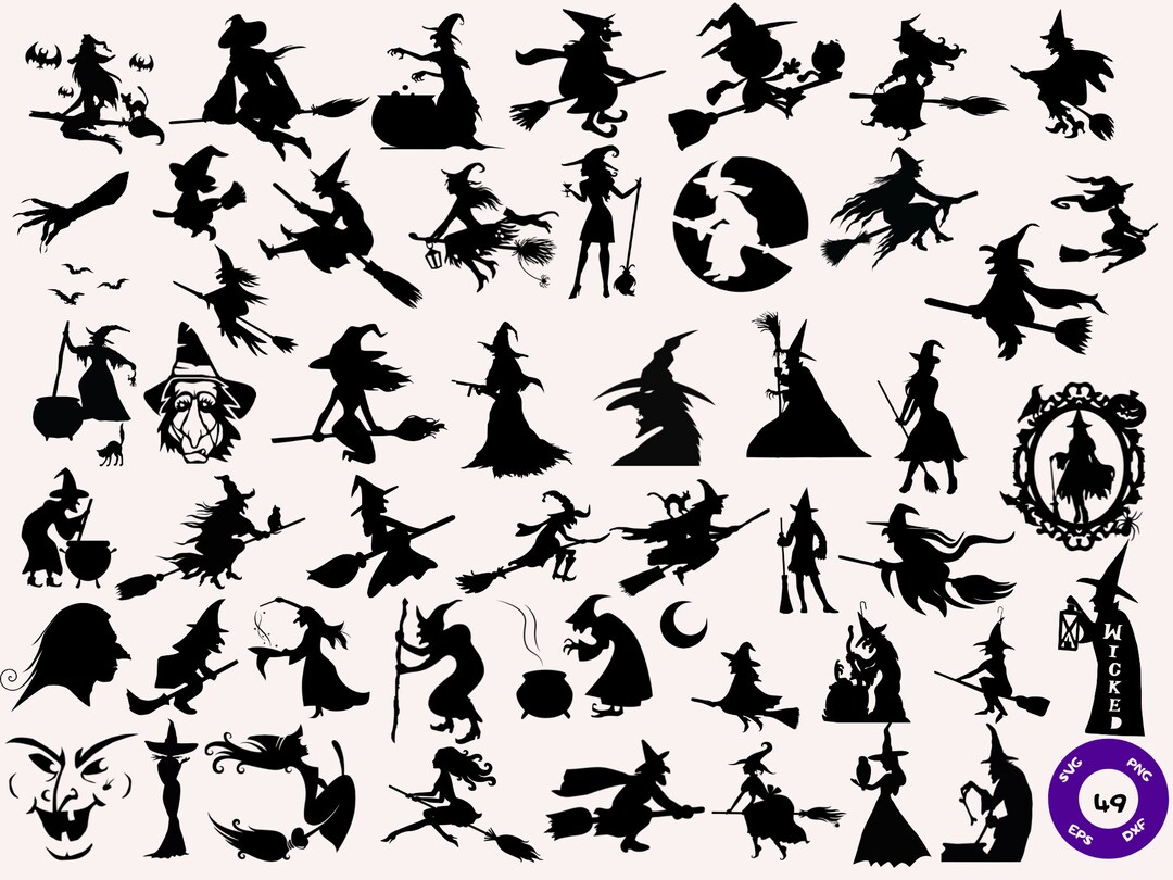 Witch SVG Bundle, Broomstick SVG, Witchcraft Svg, Halloween Svg, Png ...