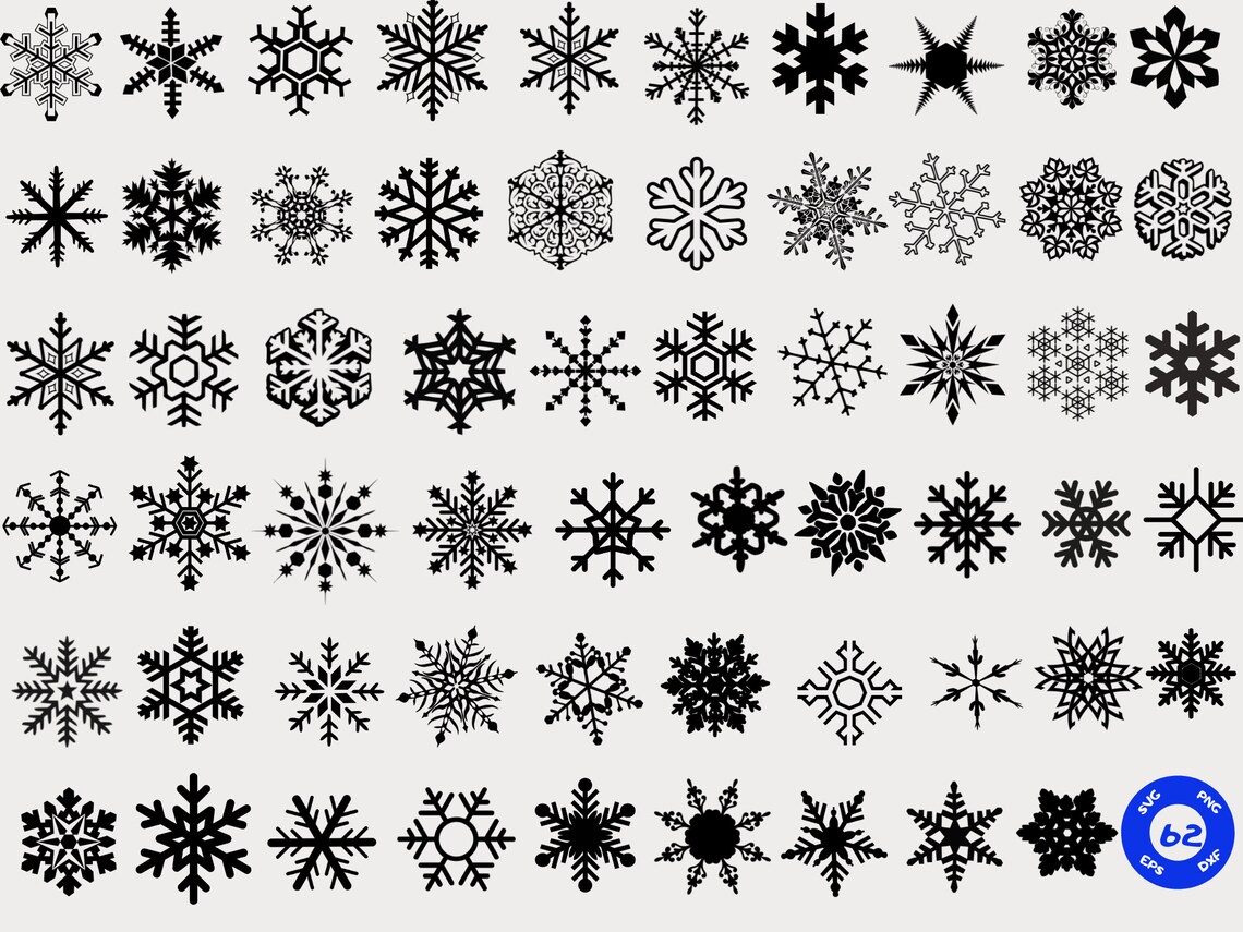 Snowflake SVG Bundle, Winter Svg, Snowflake Clipart, Christmas Svg ...