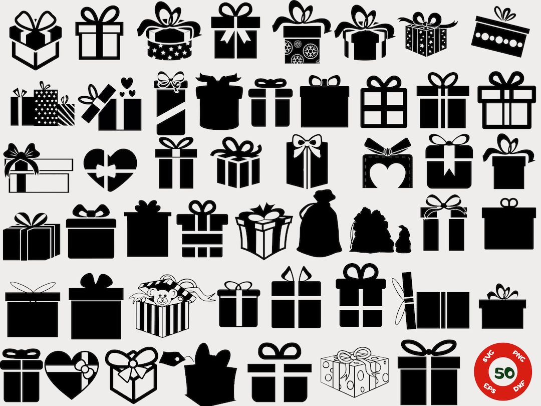 Presents Svg, Gifts Svg, Gift Box, Clipart, Gift Wrap, Christmas ...