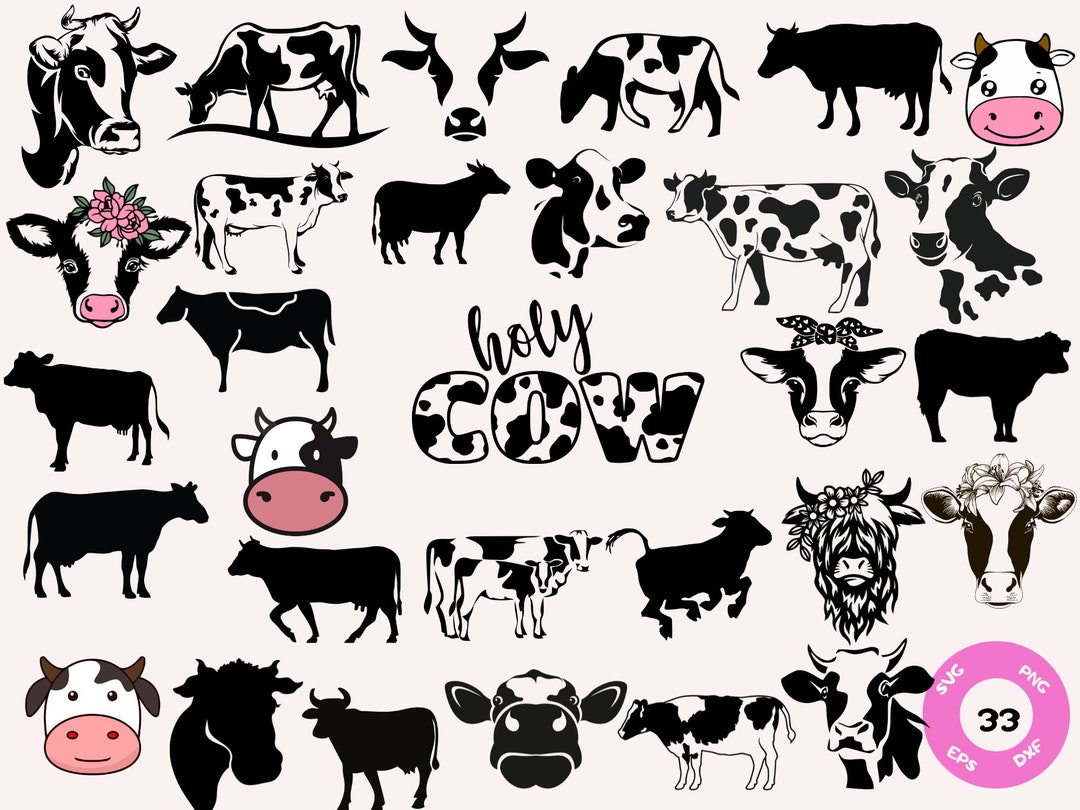 Cow Svg, Cute Cow Svg, Farm Animal Svg , Cow Head Svg, Farm Svg, Baby ...