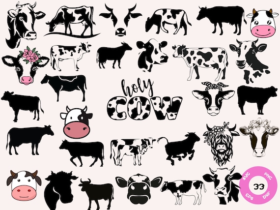 Cow Svg Cute Cow Svg Farm Animal Svg Cow Head Svg Farm - Etsy UK
