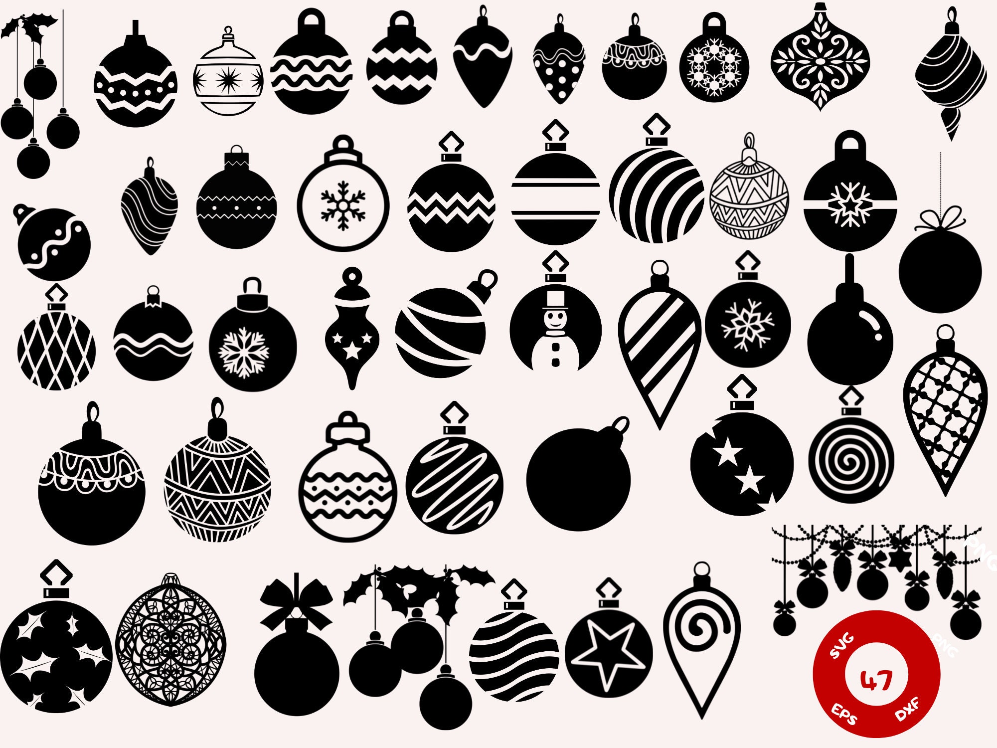 Christmas Ornament Svg Bundle, , Christmas Svg, , Christmas Cut File ...