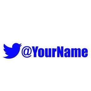 Custom TWITTER Name Decal FREE SHIPPING - Etsy