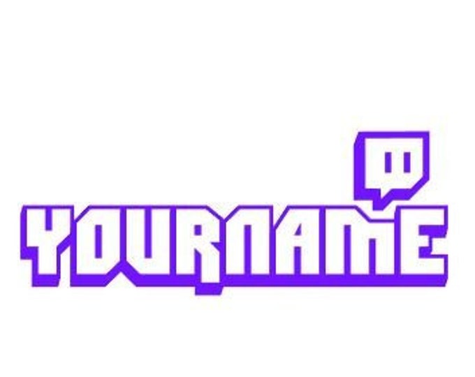 Custom Twitch Name Decal FREE SHIPPING - Etsy