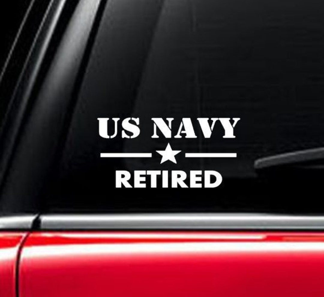 US Navy Retired Vinyl Decal Free Shipping. - Etsy