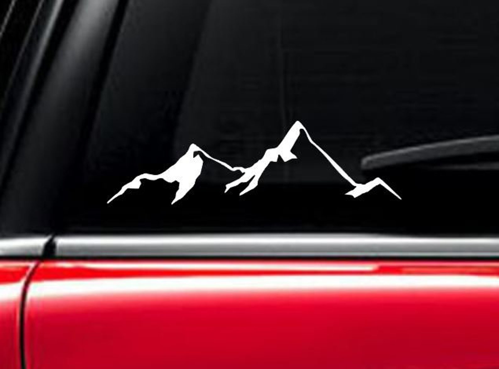 MOUNTAIN Vinyl Window Decal FREE Shipping | Etsy