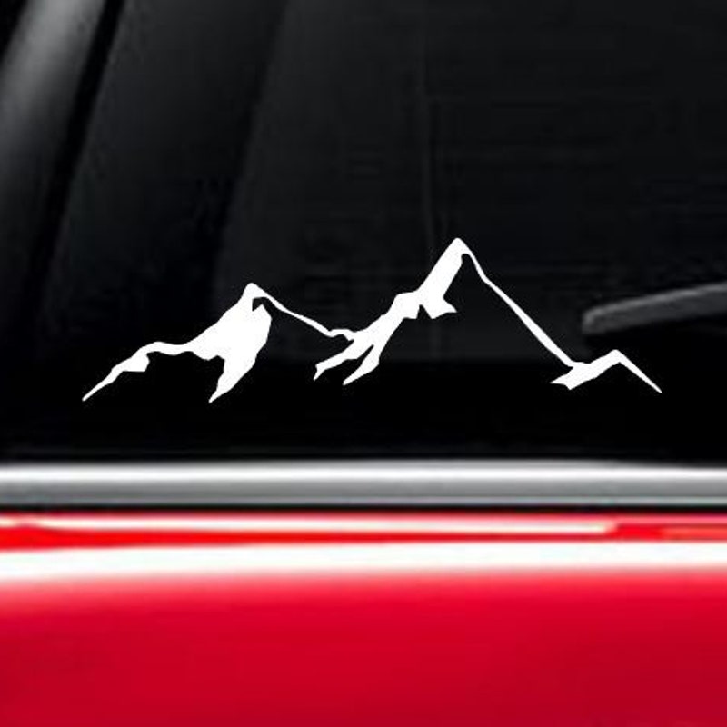 Mountain Car Decal - Etsy