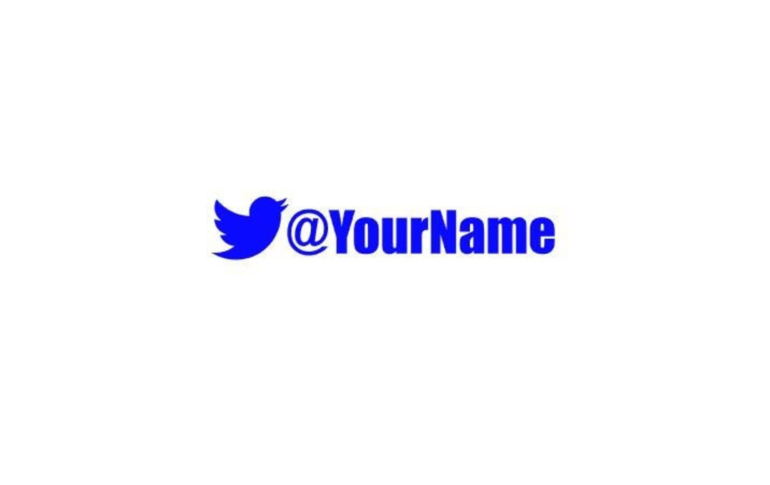 Custom TWITTER Name Decal FREE SHIPPING - Etsy