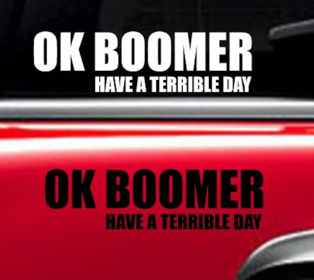 OK BOOMER Have a Terrible Day Funny Vinyl Window Decal Sticker Yeti ...