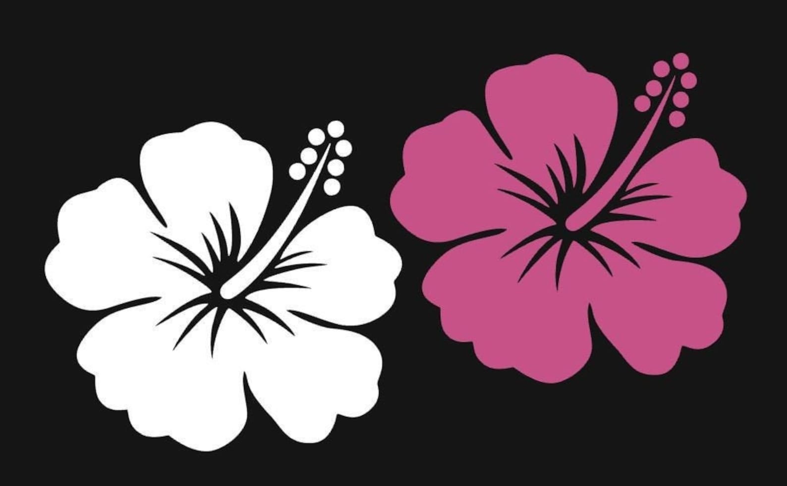 Hibiscus Flower Decal Hibiscus Flower Coffee Cup Decal Car | Etsy