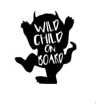 WILD CHILD on BOARD Funny Decal Free Shipping | Etsy