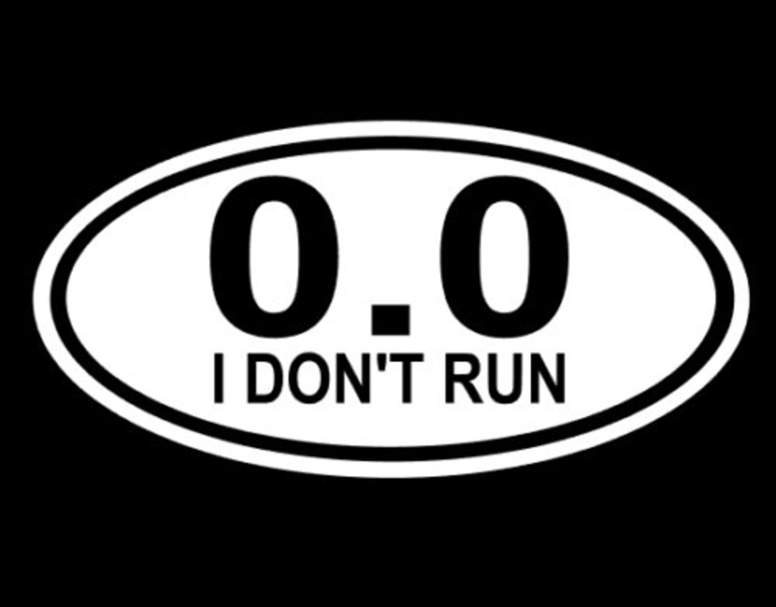0.0 I DON'T RUN Marathon Decal Free Shipping - Etsy