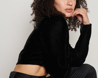 Velvet Crop Top - Etsy