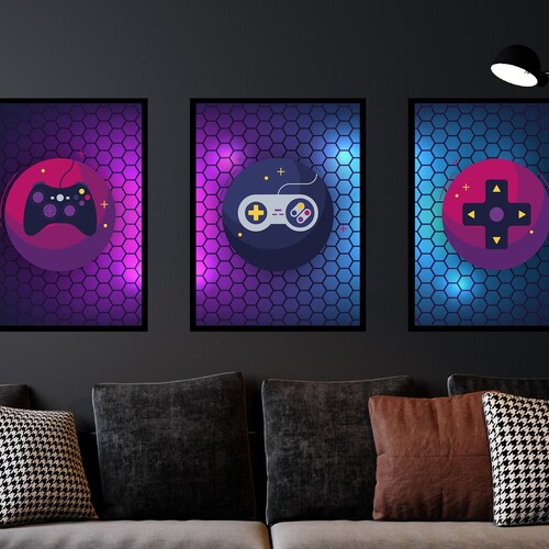 Gaming Wall Art Set of 2 Gaming Room Decor Video Game Prints - Etsy