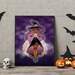 Halloween Poster Halloween Printable Cartoon Witch Decor - Etsy