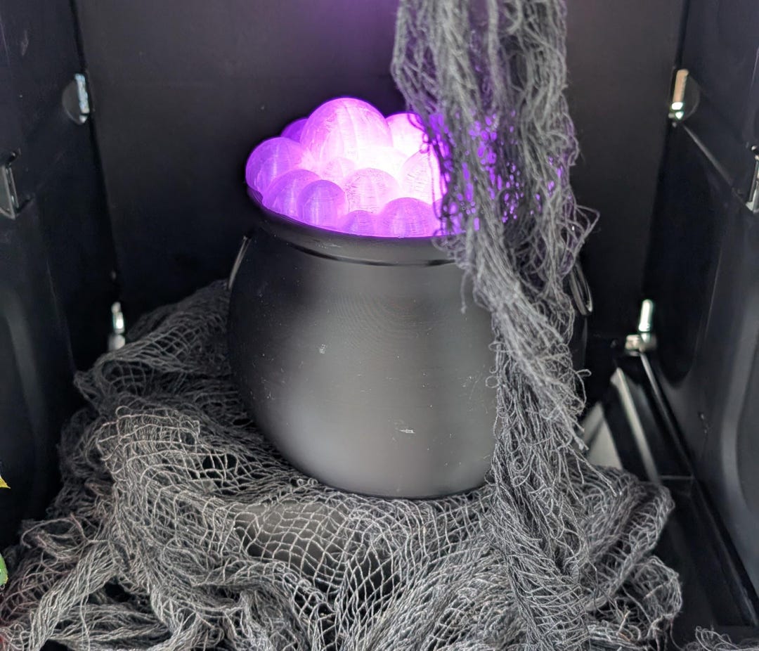 Bubbly Led 3d Printed Cauldron - Etsy