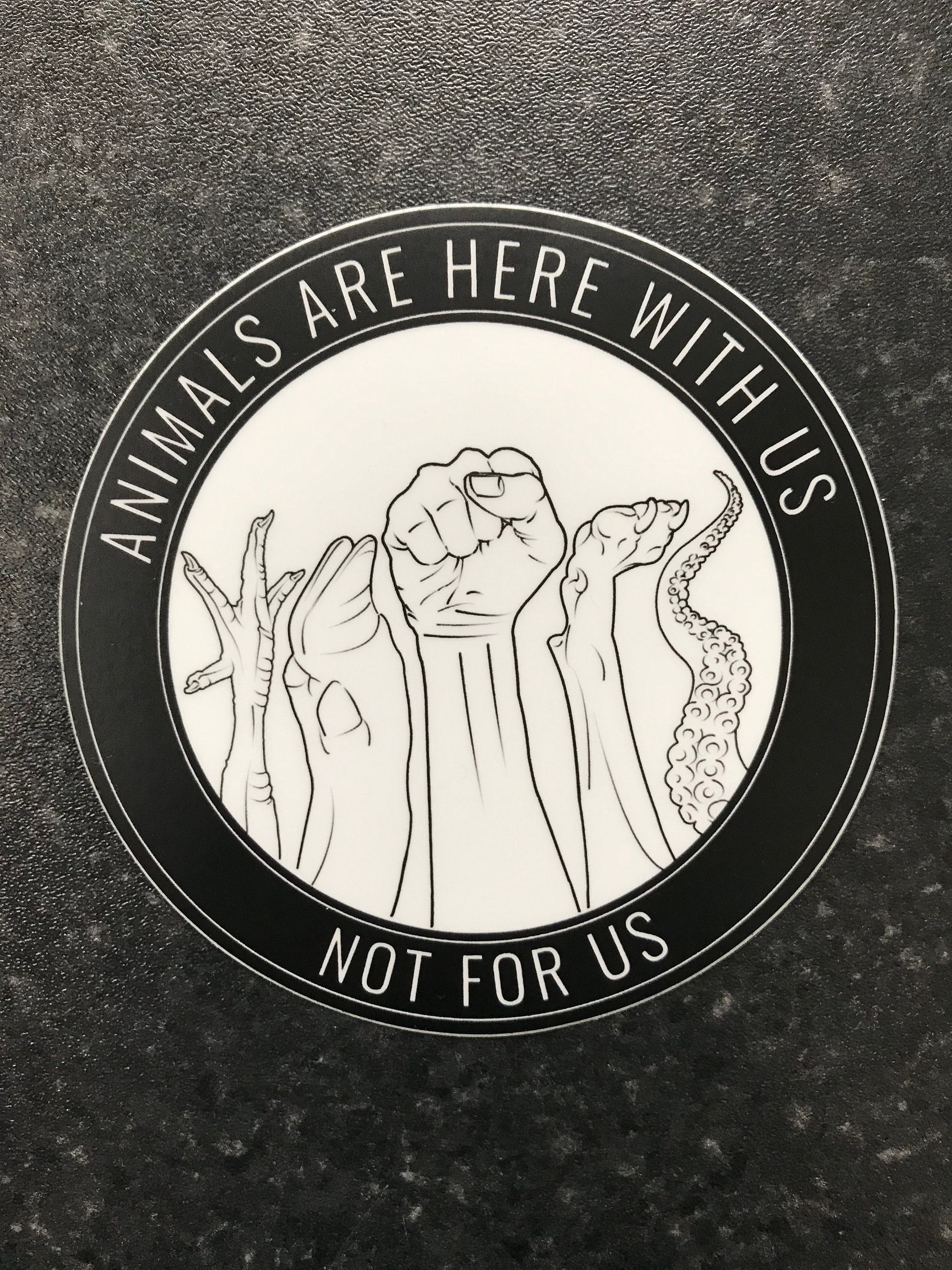 Animal Rights Activism Sticker 'animals Are Here With Us Not for Us' - Etsy