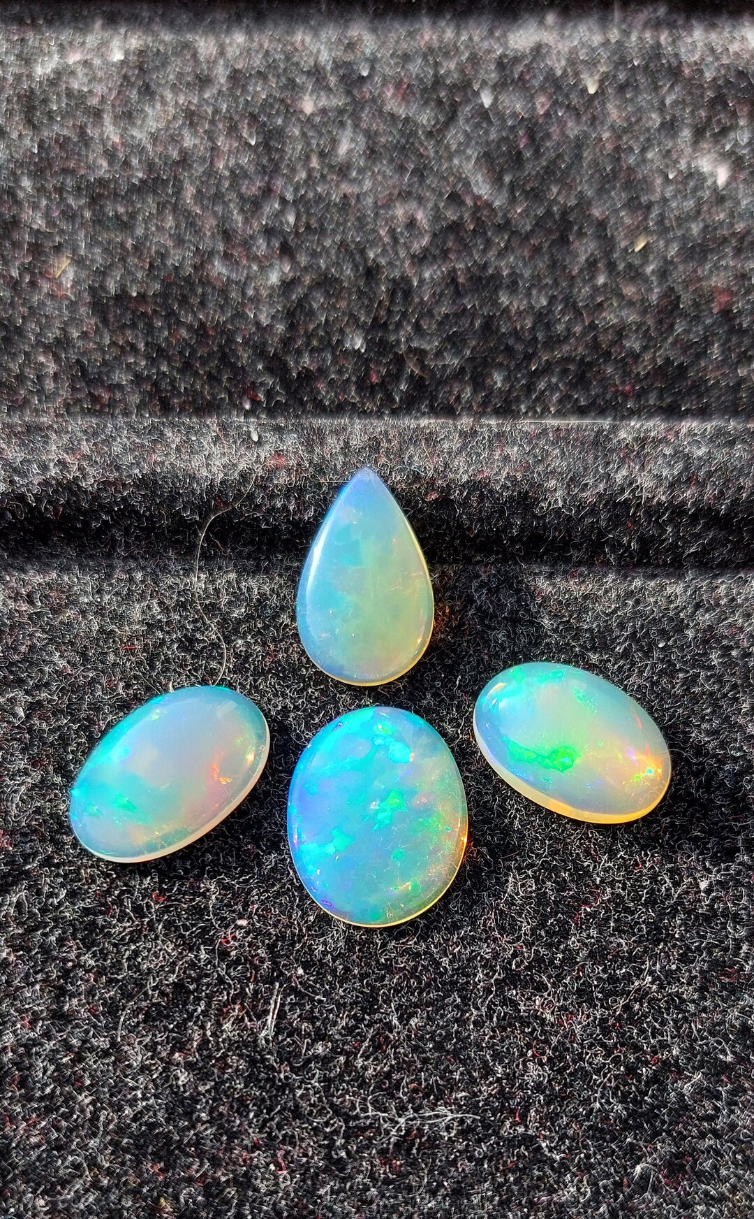 Natural 17.5 Carats Blue Big Opals in Lot Big Fire Pear Opal - Etsy