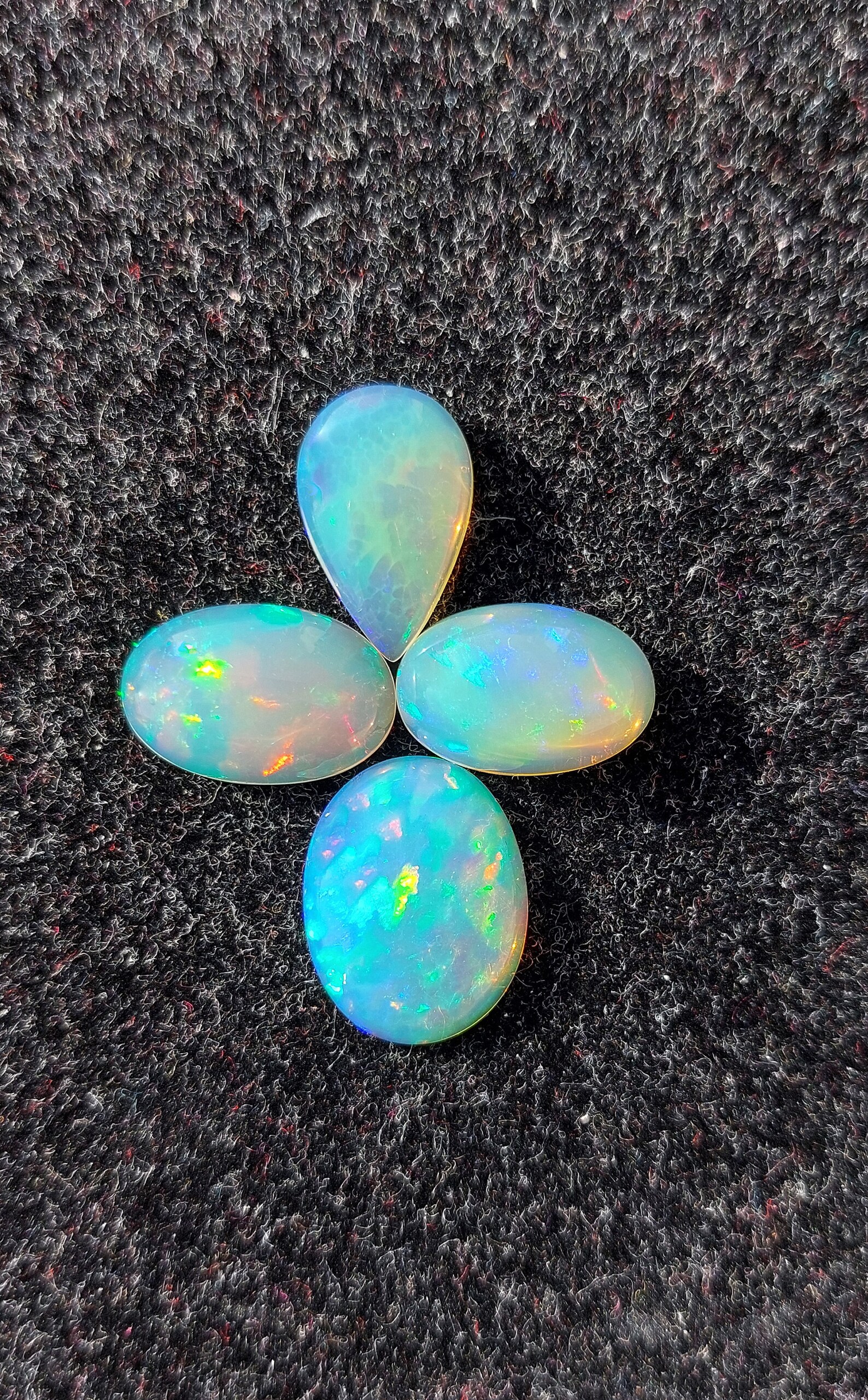 Natural 17.5 Carats Blue Big Opals in Lot Big Fire Pear Opal - Etsy