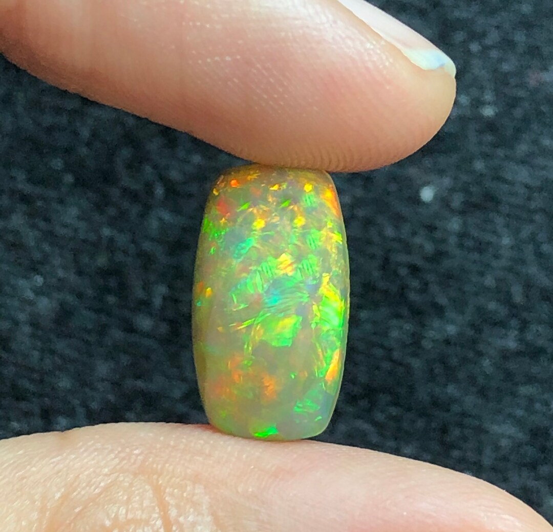 Natural Big Yellow Fire Ethiopian Welo Opal Gemstone for Pendant ...