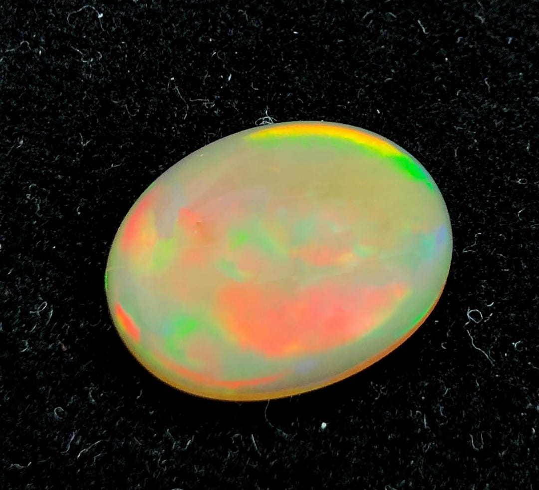 Yellow Fire Opal 6.41 Carats Gemstone, Natural Texture Opal Stone With ...