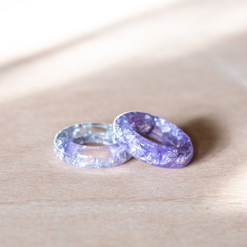 Stackable Ring Set Resin Ring | Etsy