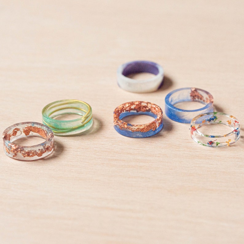 Stackable Ring Set Resin Ring | Etsy